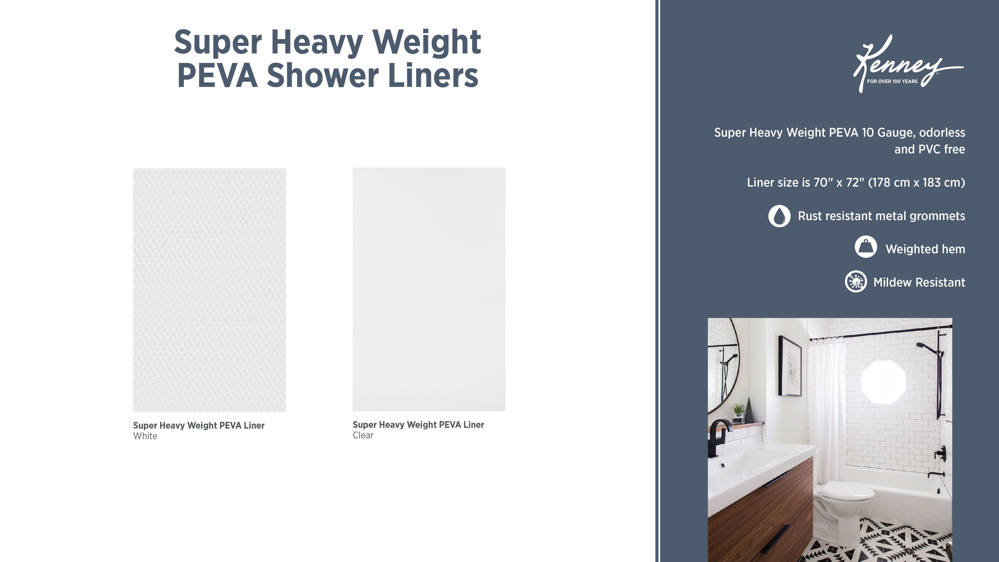 PEVA Shower Liners